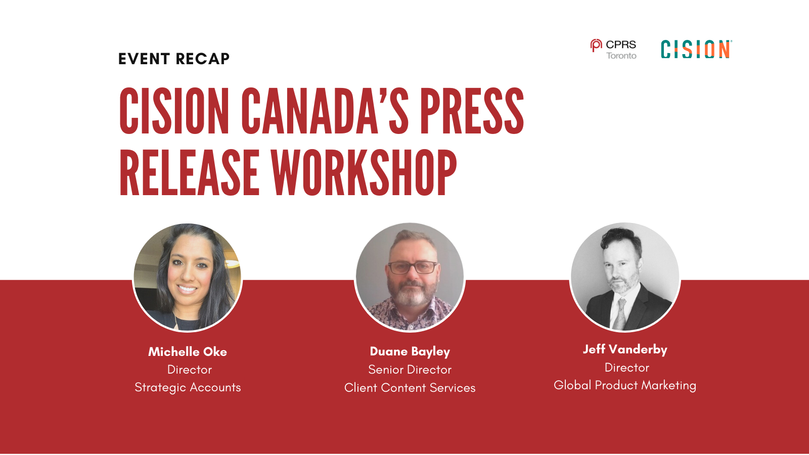 Event Recap: CISION Canada’s Press Release Workshop – Canadian Public ...